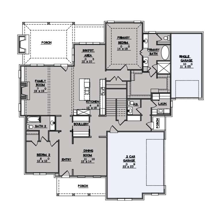 GWF Lot 19 Custom Plan Floor Plan | Regency Homebuilders