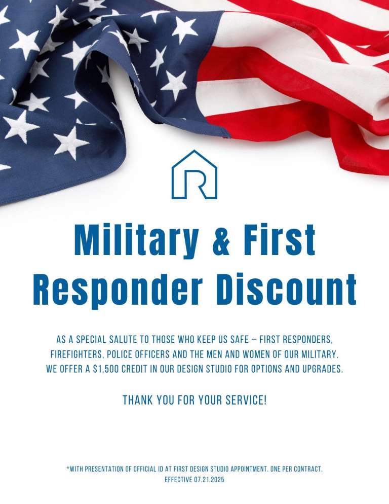Military & First Responders Discount | Regency Homebuilders